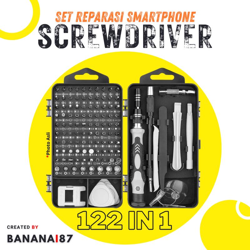 Obeng HP Set 115 in 1 Torx Kunci Set Alat Service Reparasi HP Full Set ...