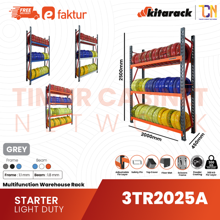 Jual KITARACK 3TR2025 Tire Rack Frame Abu Series Rak Ban Motor Mobil ...