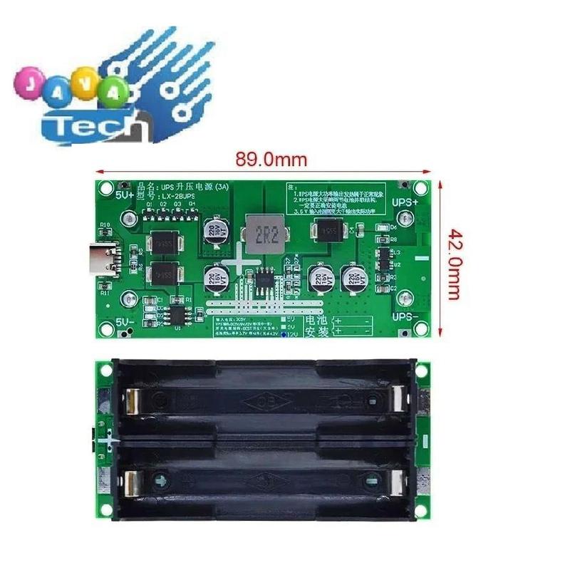 Modul UPS 12V Type C / Micro Usb dengan Holder 18650 Charge Discharging ...