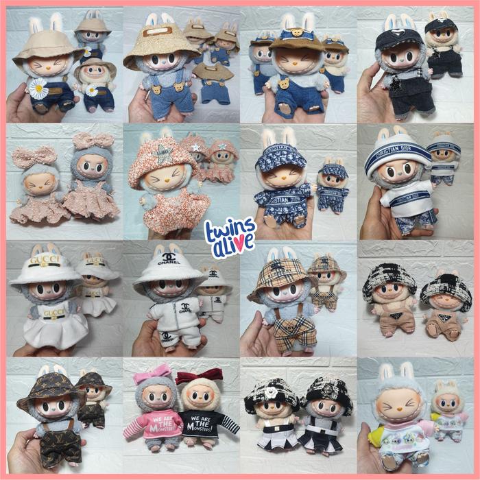 Jual READY STOCK !!! Outfit Baju Boneka Labubu 17 cm Upset Duck Clothes ...