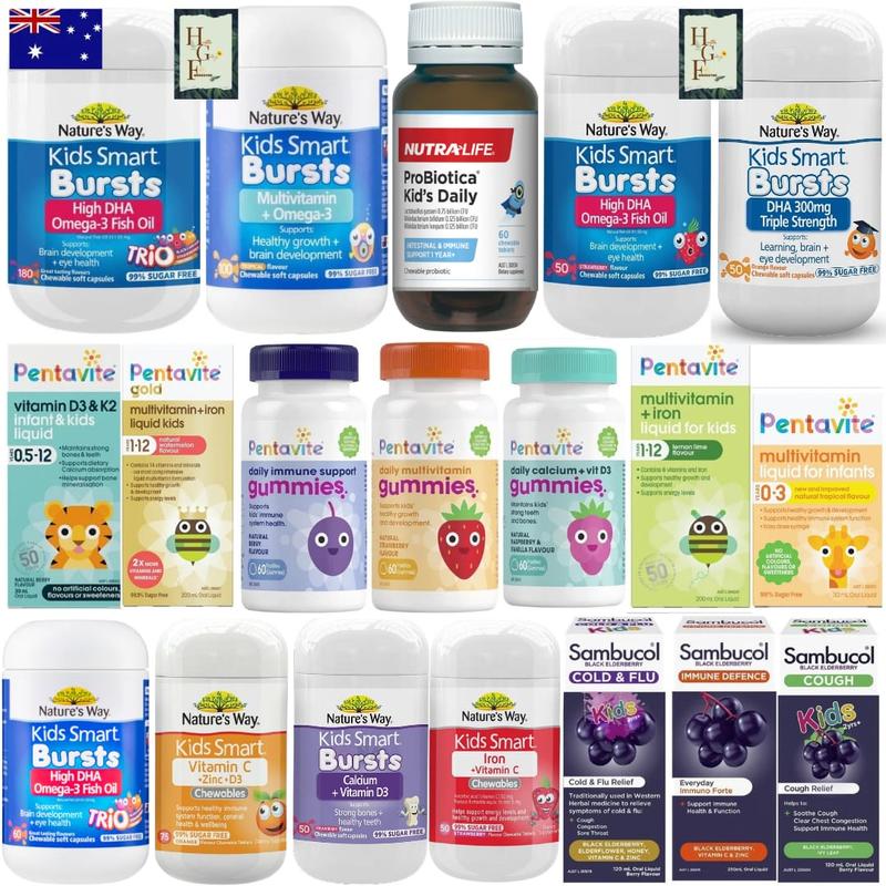 Nature's Way Kids Smart DHA Triple Strength Burstlets 300mg 50s ...