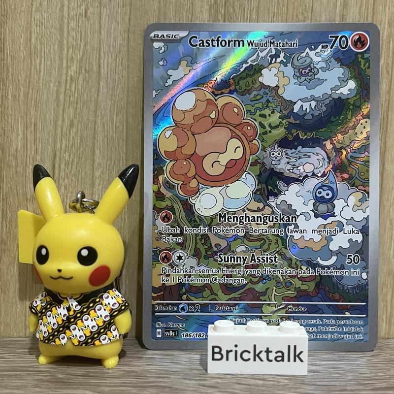 Kartu Pokemon TCG sv8s Castform Wujud Matahari AR 186/182 Kilat - Shop ...