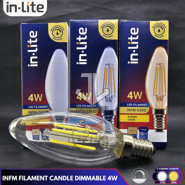 Jual INLITE LAMPU HIAS LAMPU FILAMENT IN-LITE INFM-C35 4W DIMMABLE ...