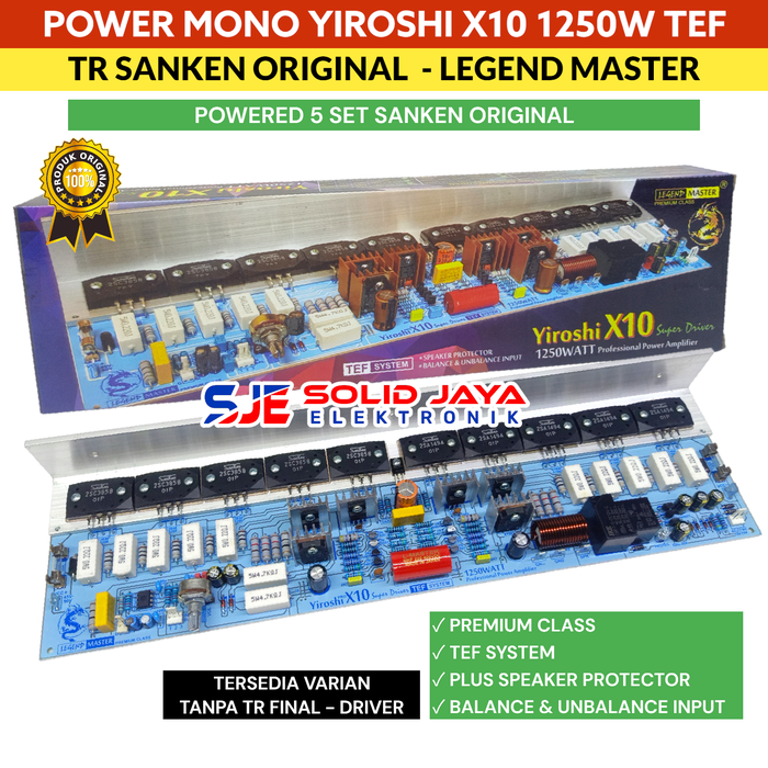 Jual KIT POWER YIROSHI X10 1250W POWER AMPLIFIER X 10 TR SANKEN ASLI ...