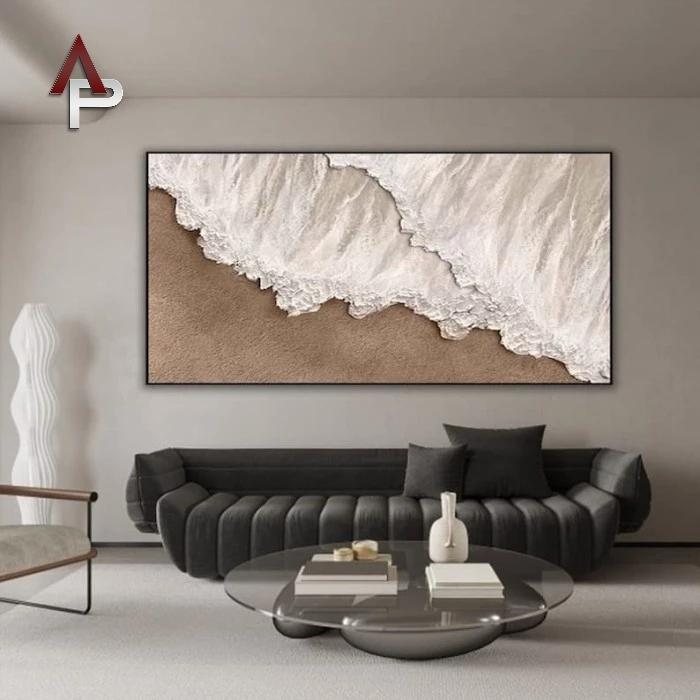Jual Lukisan Original Ocean Beach Painting on Canvas 120x70Cm plush ...