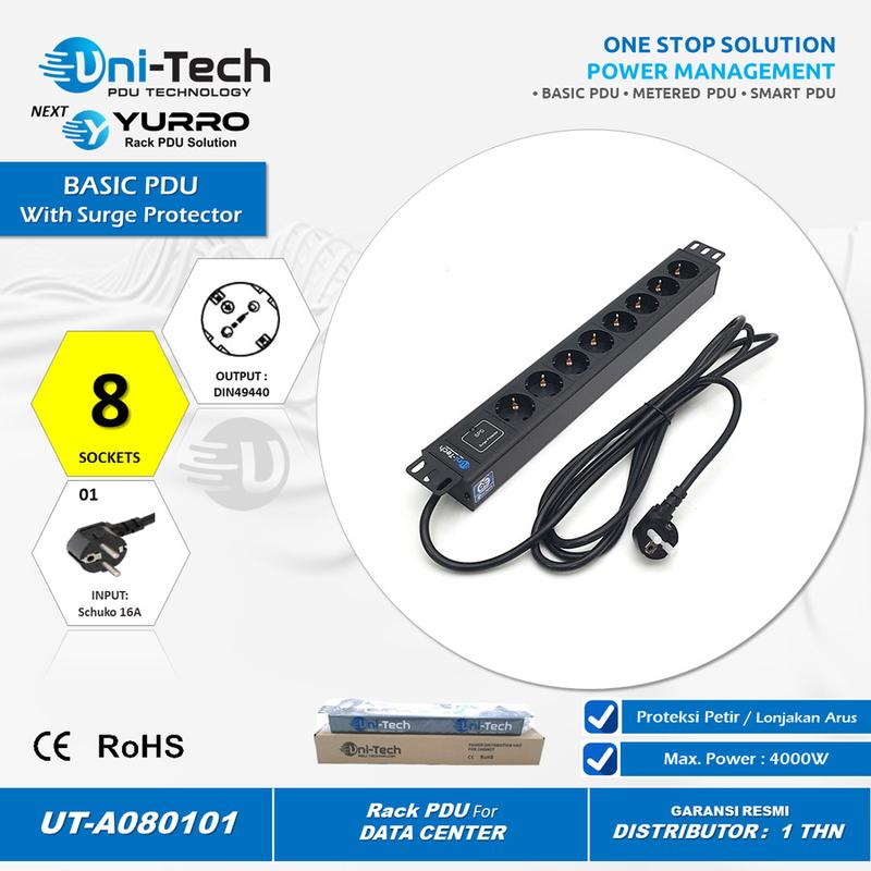 Power Distribution Unit 8 Socket SP Germany, Input Schuko 16A - Shop ...