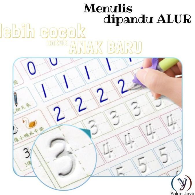 Buku Belajar Menulis Huruf Dan Angka Paud Anak Tk / Preschoo - Shop ...