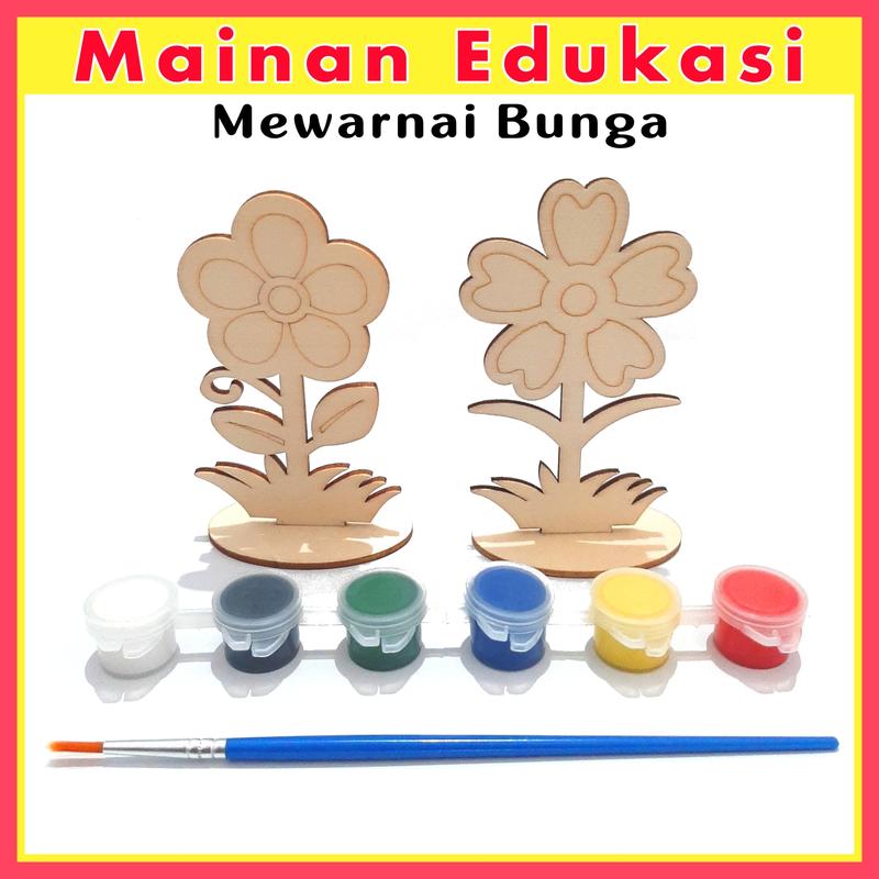 Mainan edukasi MEWARNAI BUNGA, hiasan bunga - Shop | Tokopedia