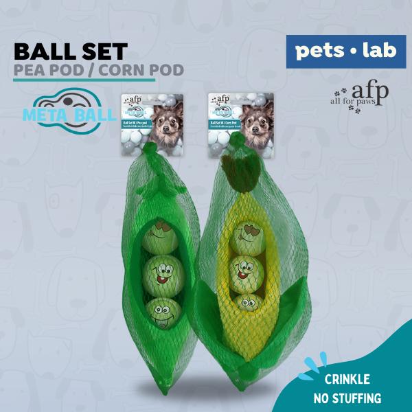 All For Paws AFP Metaball Crinkle Tennis Ball Bola Mainan Anjing - Shop ...