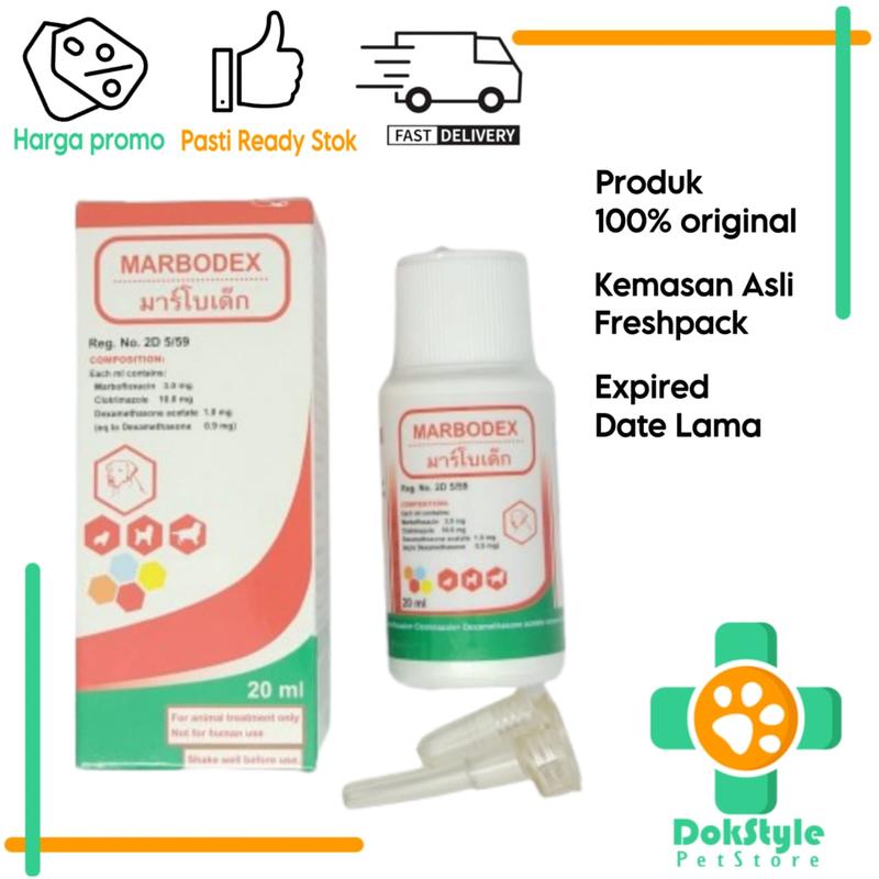 Marbodex obat tetes telinga kucing anjing original 10ml original - Shop ...