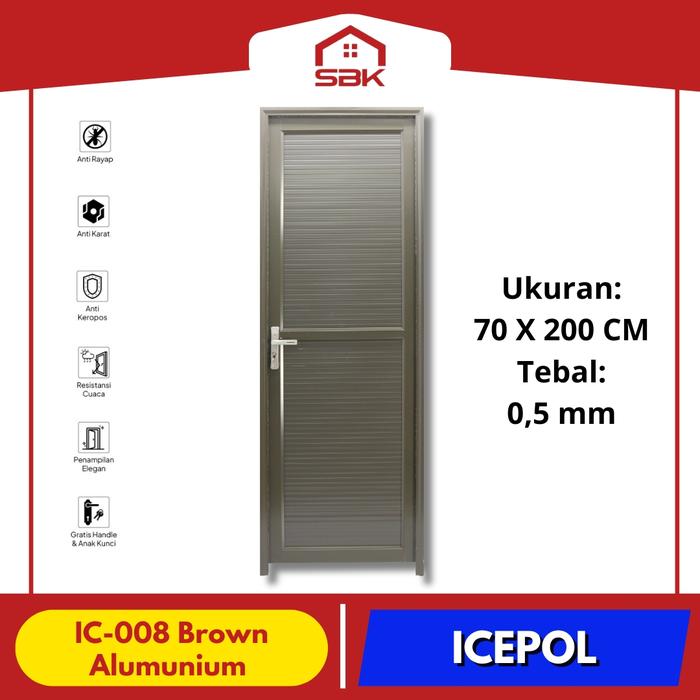 Jual Pintu Kamar Mandi Full Alumunium | Full Panel 70x200 IC-008 Icepol ...
