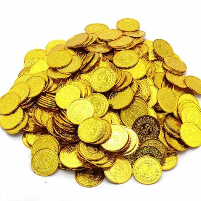 Jual Permainan Pirate Gold Coin pirate treasure mainan koin emas harta ...