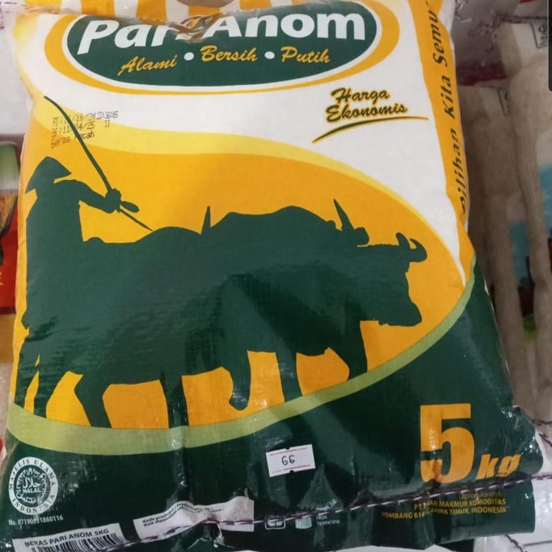 Beras kemasan 5 kg pari anom - Shop | Tokopedia