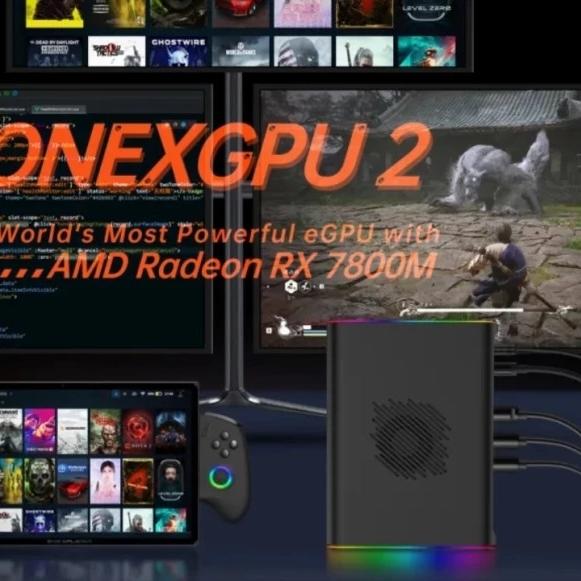 Portable GPU Onexplayer OneXGPU 2 AMD Radeon RX 7800M up to 180watt ...