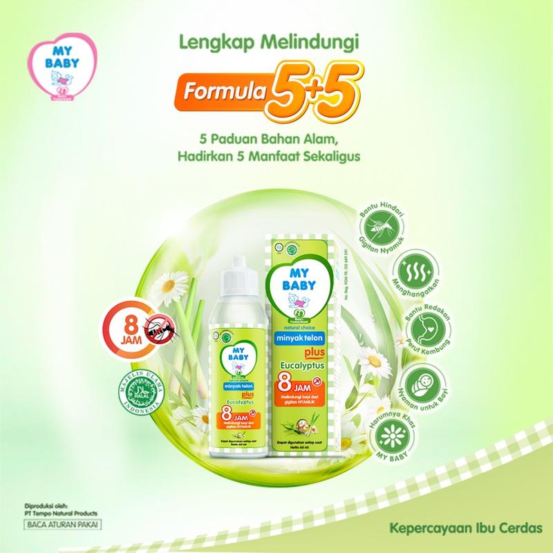 MY BABY Minyak Telon Plus - Minyak Bayi Anti Nyamuk 8 Jam - 90/150 ml ...