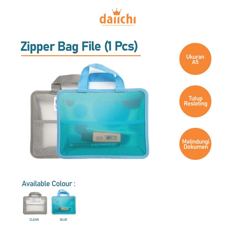 Map Plastik Resleting Zipper File A5 Daiichi POP - Shop | Tokopedia