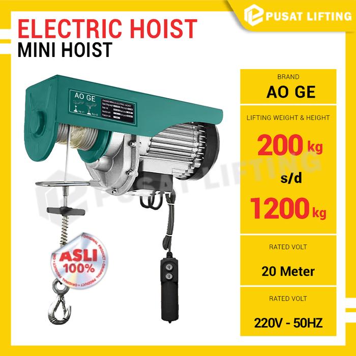 Jual Mini Hoist Electric Katrol Listrik 20 Meter PA 300 400 500 600 800 ...