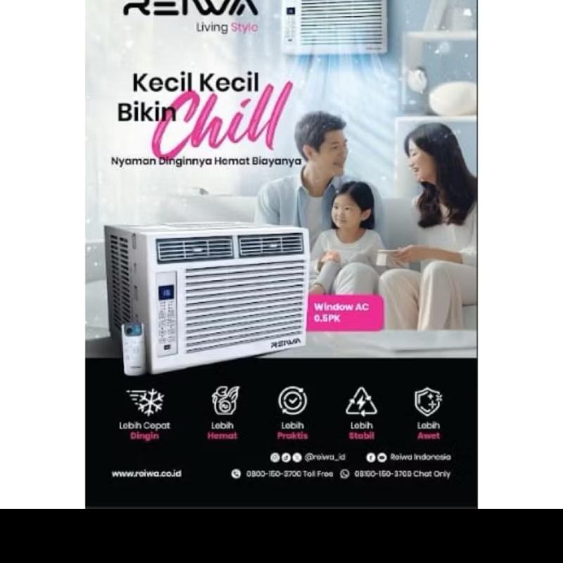 Reiwa Window AC 1/2 PK CW 0501RA Direct Cooling REIWA AC Window 1/2 PK ...