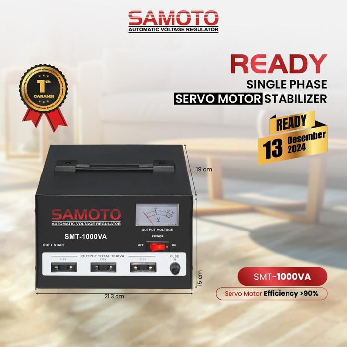 Jual STABILIZER SAMOTO 1000VA STAVOLT LISTRIK KOMPUTER SERVO MOTOR ...