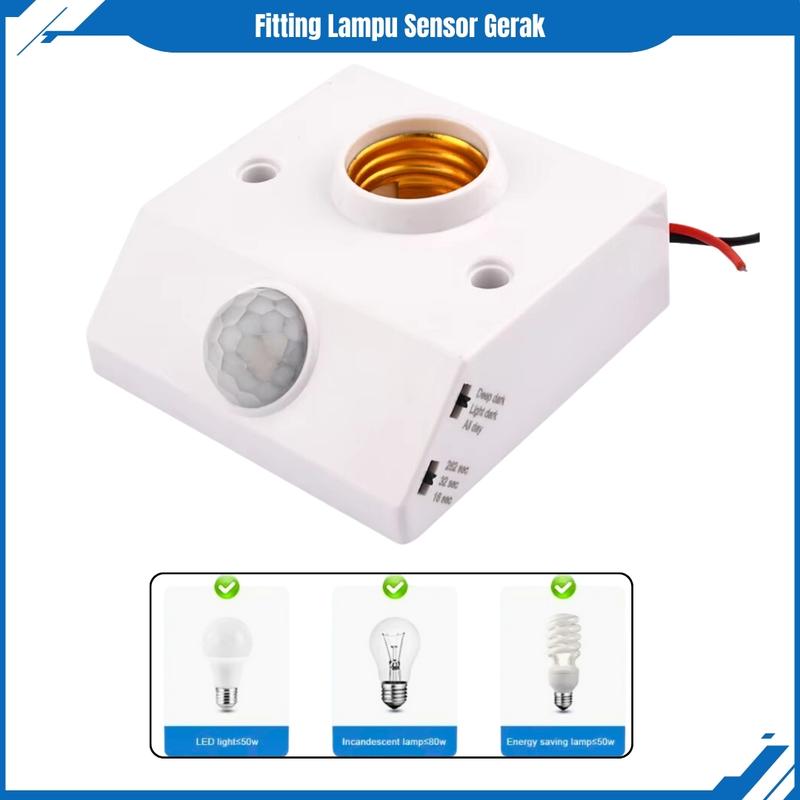 Fitting lampu sensor gerak PIR Tipe Radar Fiting lampu otomatis - Shop ...