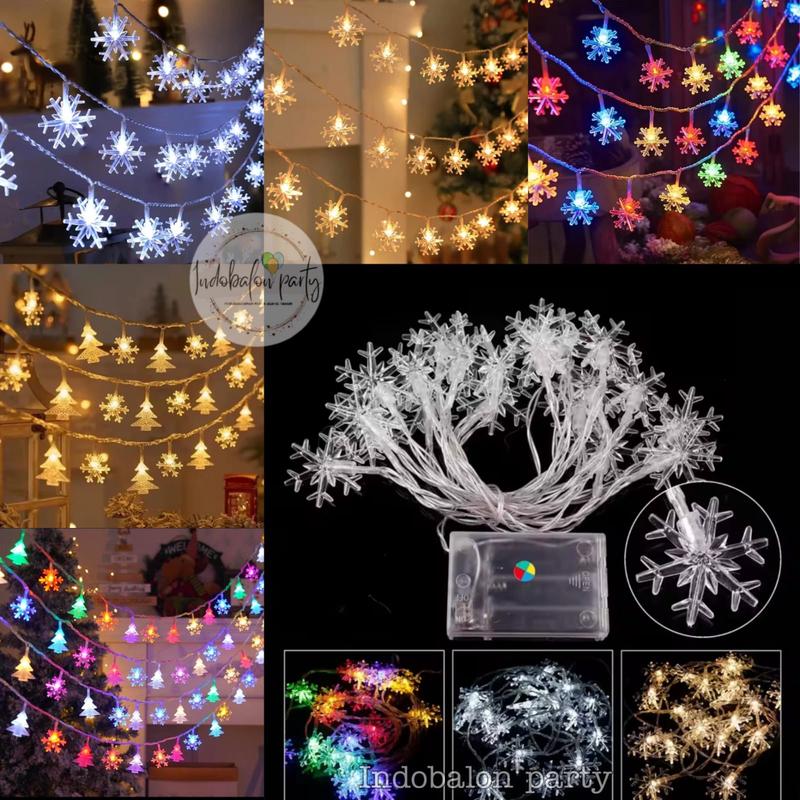 6782 Lampu Tumblr LED Snowflake Battery / Lampu LED pohon natal - Shop ...