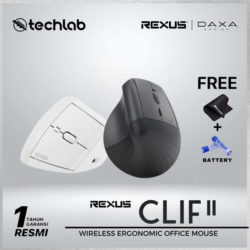 Rexus Clif / Cliff Vertical Mouse Wireless Connection Garansi Resmi ...