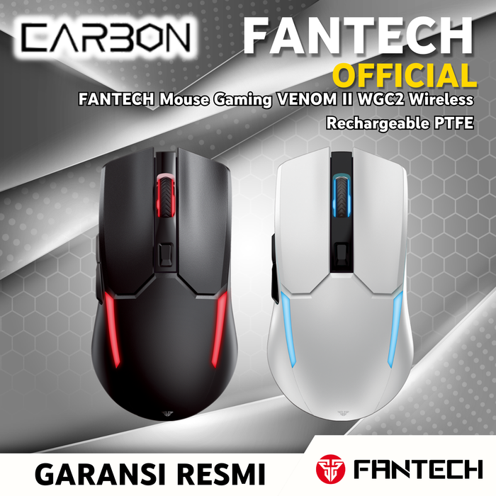 Jual FANTECH Mouse Gaming VENOM II WGC2 Wireless Rechargeable PTFE ...