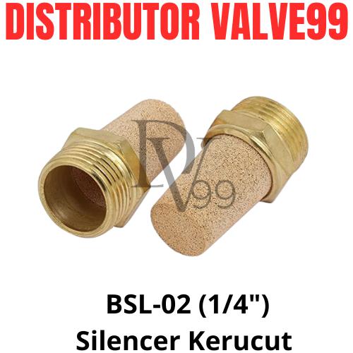 FITTING SILENCER PNEUMATIC KUNINGAN MONCONG drat 1/4 BSL-02 drat - Shop ...