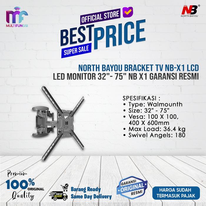 Jual North Bayou Bracket TV NB-X1 LCD/LED Monitor 32"- 75" NB X1 ...