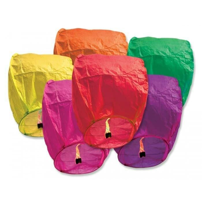 Lampion Terbang Sky Lantern Polos Lampion imlek Dekorasi Warna Warni ...
