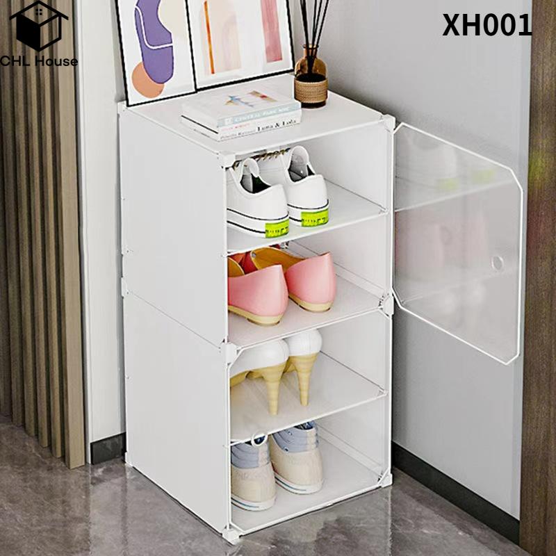 CHL House Rak Sepatu Anti Debu Rak Sepatu Tertutup 4 Layer Tebal Shoe ...