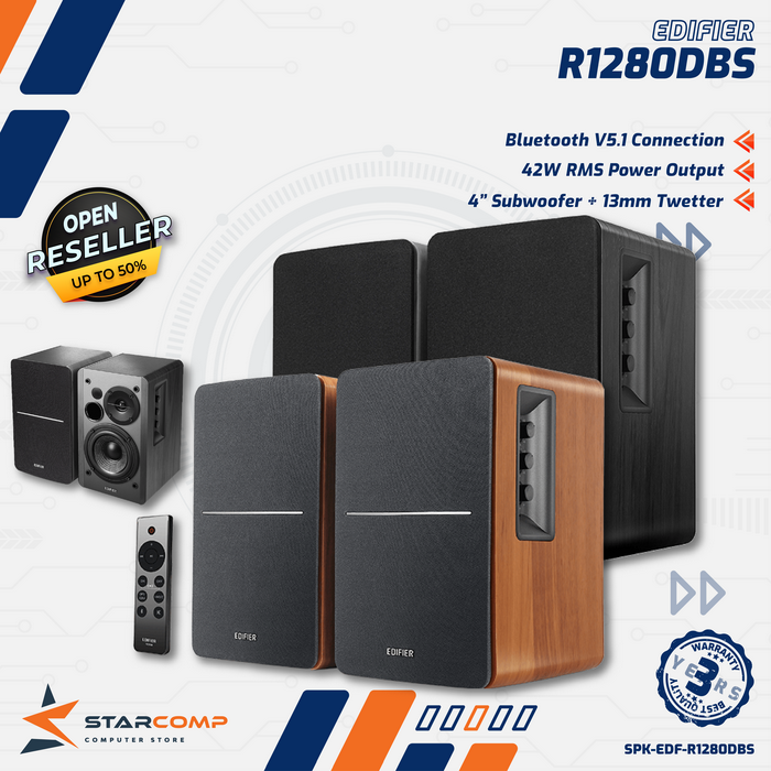 Promo Edifier R1280DBs 2.0 Active Bookshelf Speaker Cicil 0% 3x - Kab ...