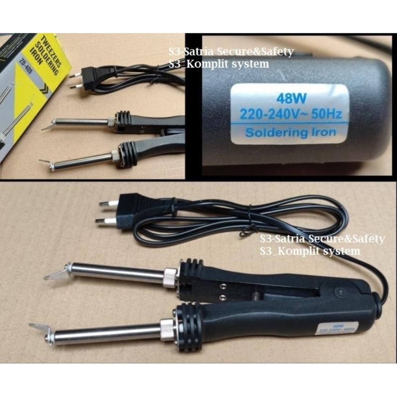 ZD409 Solder Jepit Tweezer 48W 2 Mata Double heating twin IC SMD LED ...