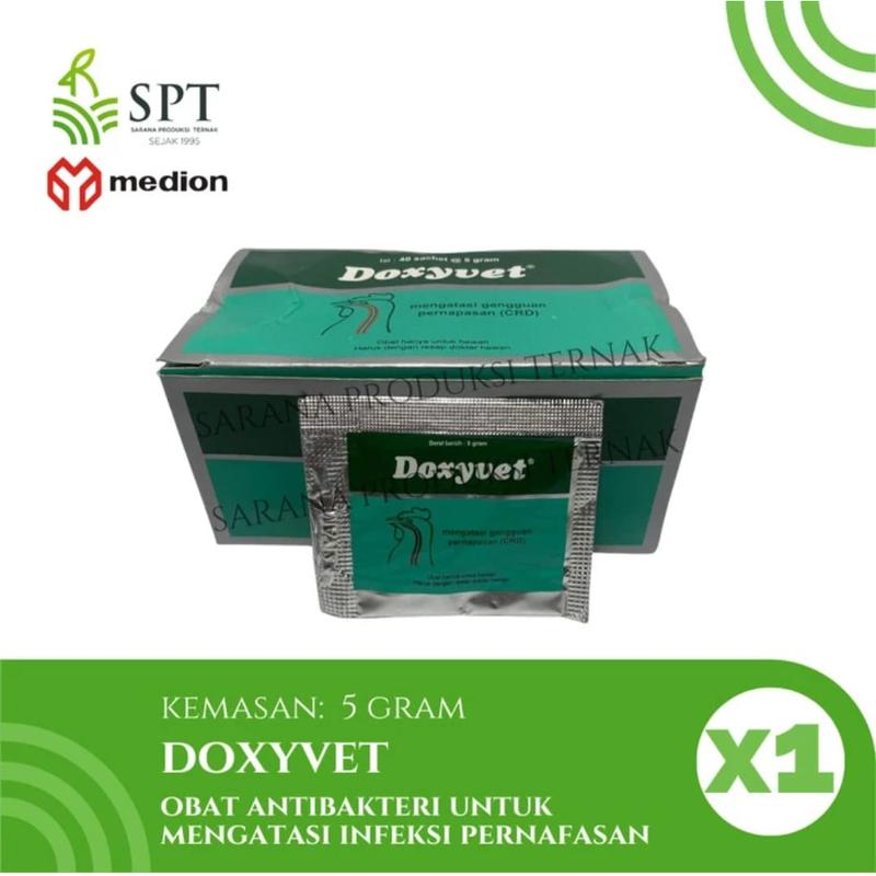 DOXYVET 5GR OBAT AYAM BURUNG GANGGUAN PERNAPASAN / NGOROK PILEK BERSIN ...