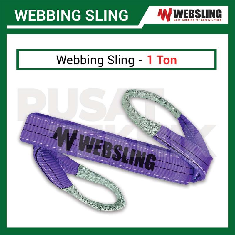 Webbing Sling Belt 1 Ton 1 2 3 4 5 6 8 10 12 15 Meter Tali Angkat ...