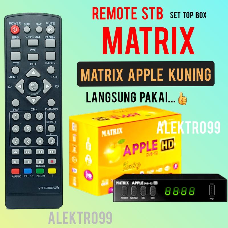 Remote stb matrix apple hd kuning - Shop | Tokopedia
