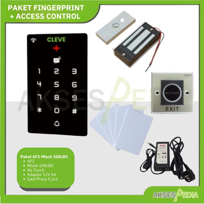 Paket Fingerprint Akses Door AF2 Standalone Pintu Kayu & Aluminium ...