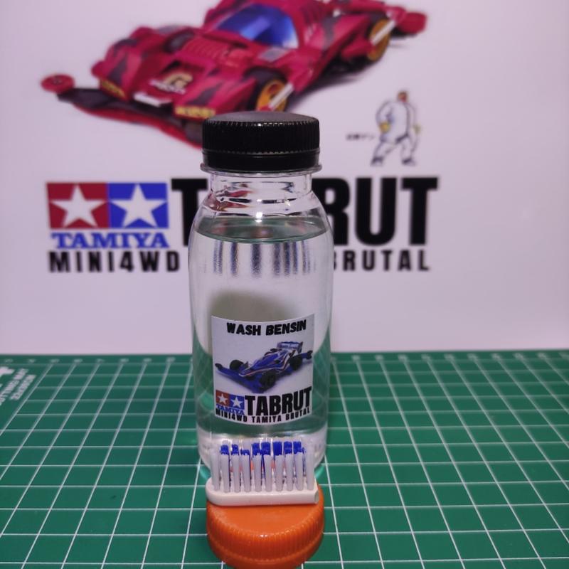 botol sikat wash bensin premium Tamiya mini 4wd, pembersih ban ...