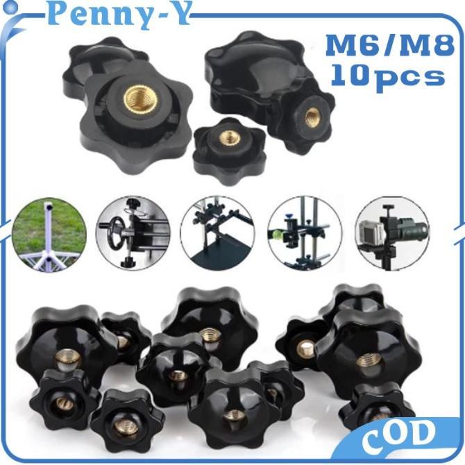 10pcs Baut Kepala Handle Knob M6 / M8 Knob Mur Bintang Knob Star - Shop ...