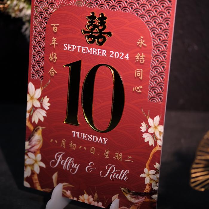 Jual Acrylic Wedding Calendar / Sangjit Kalender Wedding Phoenix Type ...