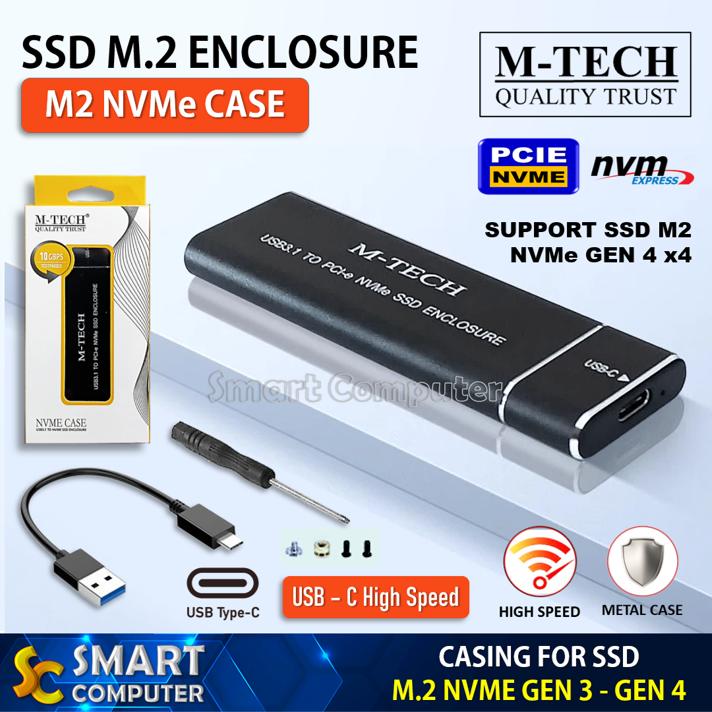 Casing SSD M2 NVME PCIe Enclosure Case M.2 NVMe USB 3.1 Type C - Shop ...