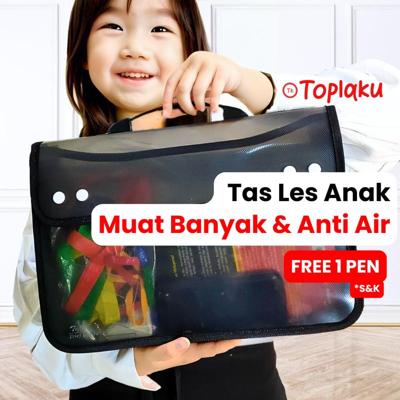 Topla Premium Map Tas Dokumen Plastik Kancing 4 Jaring Schoo - Shop ...