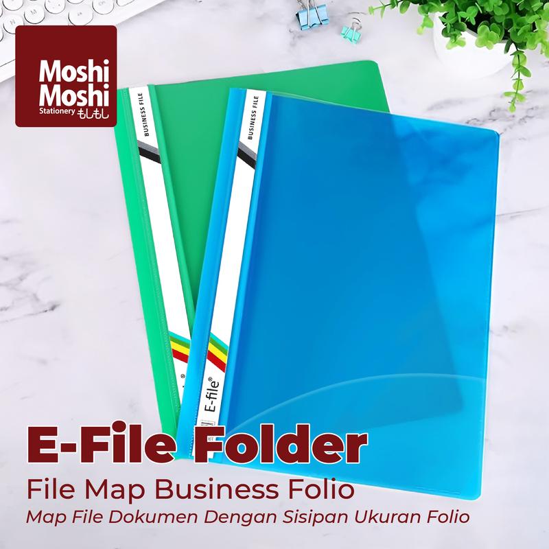 E-File Business Folio Pocket Transparant Color Plastik Map File - Shop ...