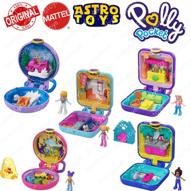Mattel Polly Pocket Tiny World Compact Playset Original - Mainan Anak ...