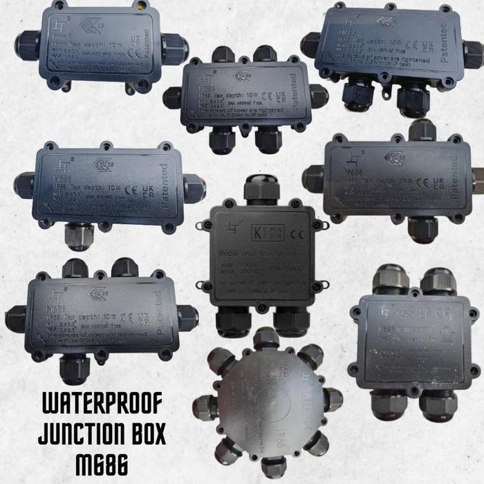 Promo [STOK READY] Junction Box Connector Waterproof 2/3/4/5/6/8 Ways ...