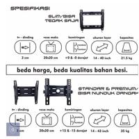 Jual Bracket TV LED LCD 32 40 43 24 21 29 17 14 Inch Dijamin Cocok 14 ...