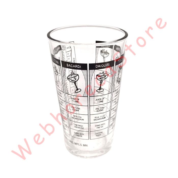 Jual Mixing Glass Measuring Recipe/ Gelas Kaca Takar Boston Shaker ...