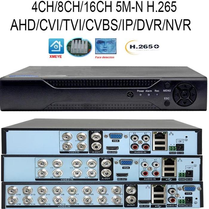 Jual Go! H.265 5M-N 1080P IP DVR XMEYE NVR 4/8/16 CHannel Video ...