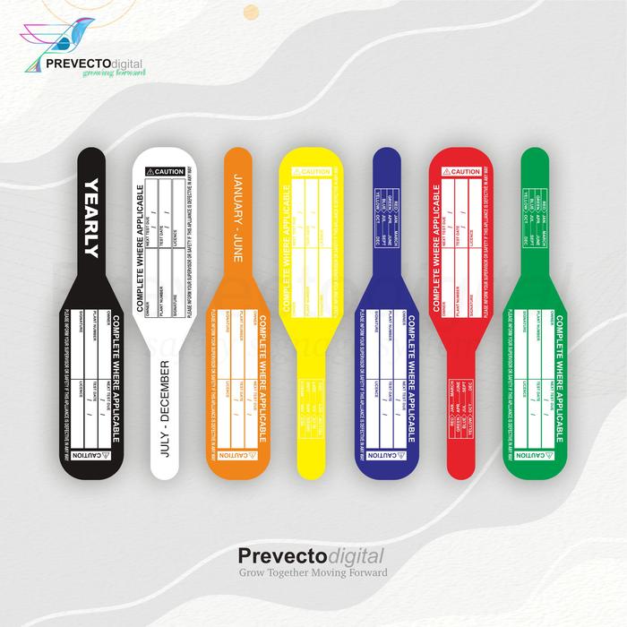 Jual Test Tag Elektrik / Taging Elektrik Bulanan - Red, PVC Plastik ...