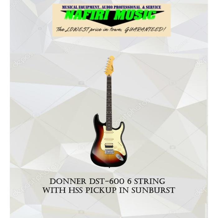 Jual Donner DST-600 6 String w/HSS Pickup in Sunburst - Jakarta Utara ...